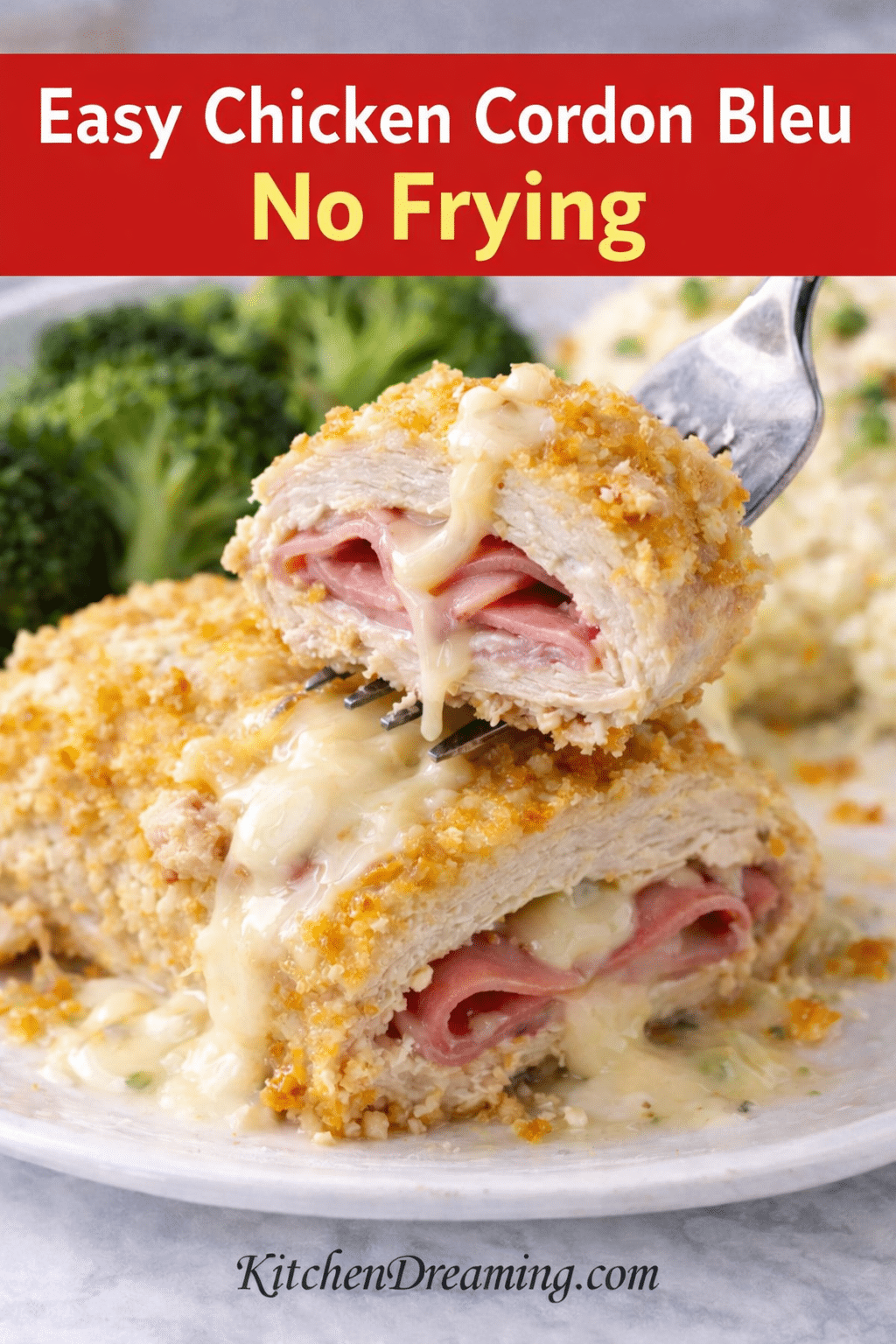 Ultimate Easy Baked Chicken Cordon Bleu (No Rolling or Frying ...