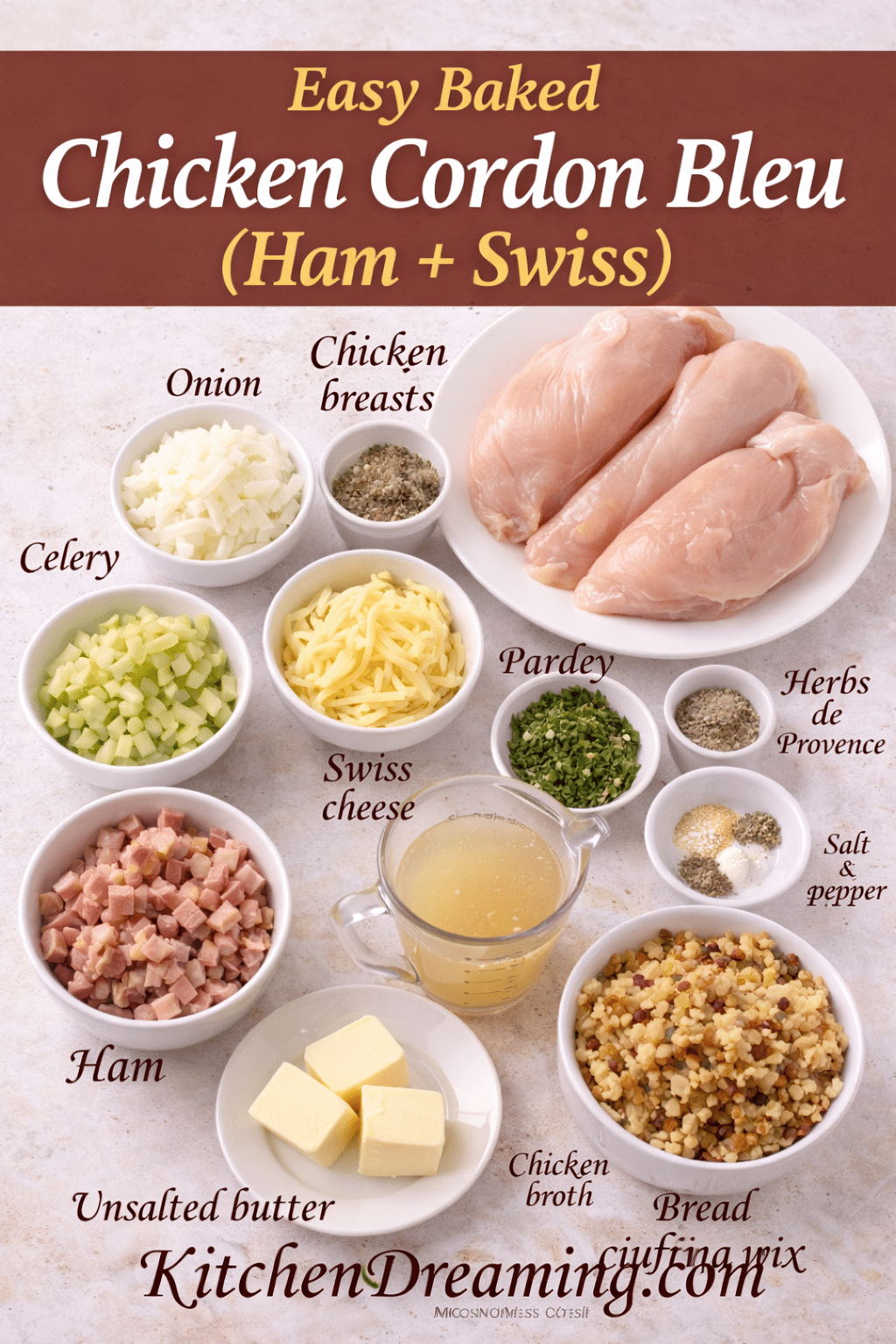 Chicken Stuffed With Ham And Swiss