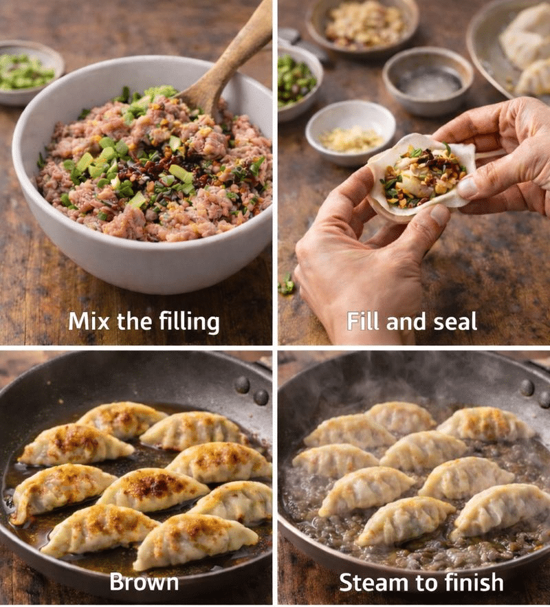 Easy Homemade Potstickers (Crispy on the Bottom, Juicy Inside ...