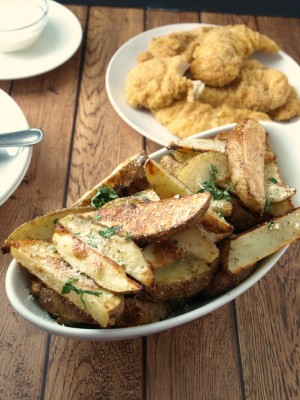 Roasted Parmesan Ranch Potatoes | Kitchen Dreaming