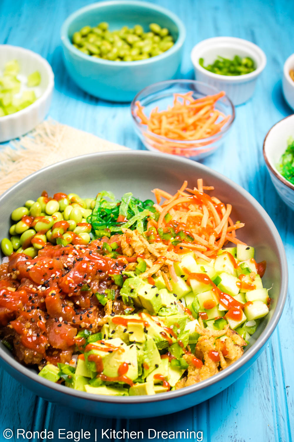 How To Make An Easy Ahi Poke Salad [Tuna Poke Bowl]