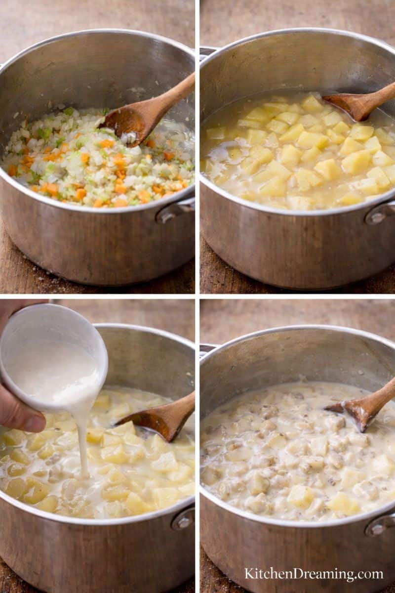 Creamy New England Clam Chowder Without Bacon (Classic Flavor, Ready in ...
