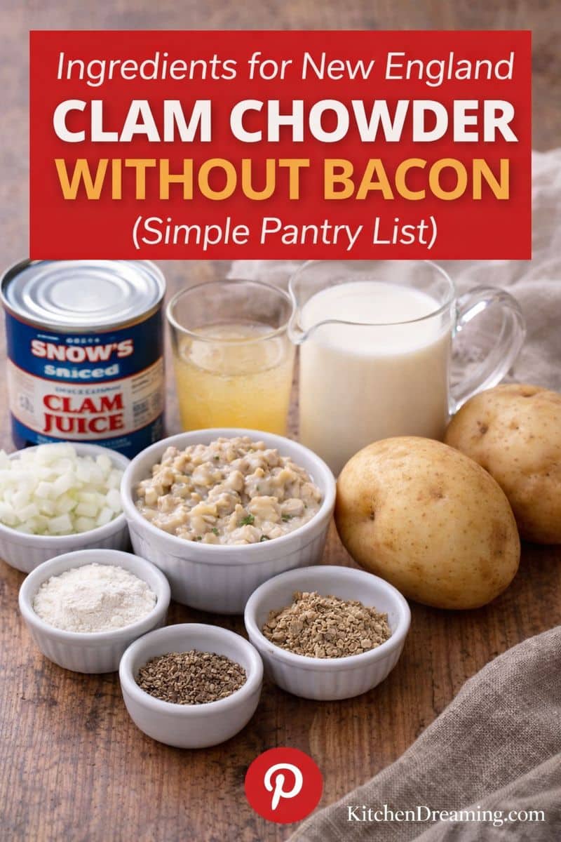 Creamy New England Clam Chowder Without Bacon (Classic Flavor, Ready in ...