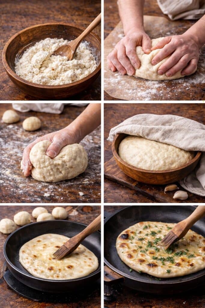 Easy Garlic Naan without an Oven - Soft, Chewy, Homemade Naan Bread ...