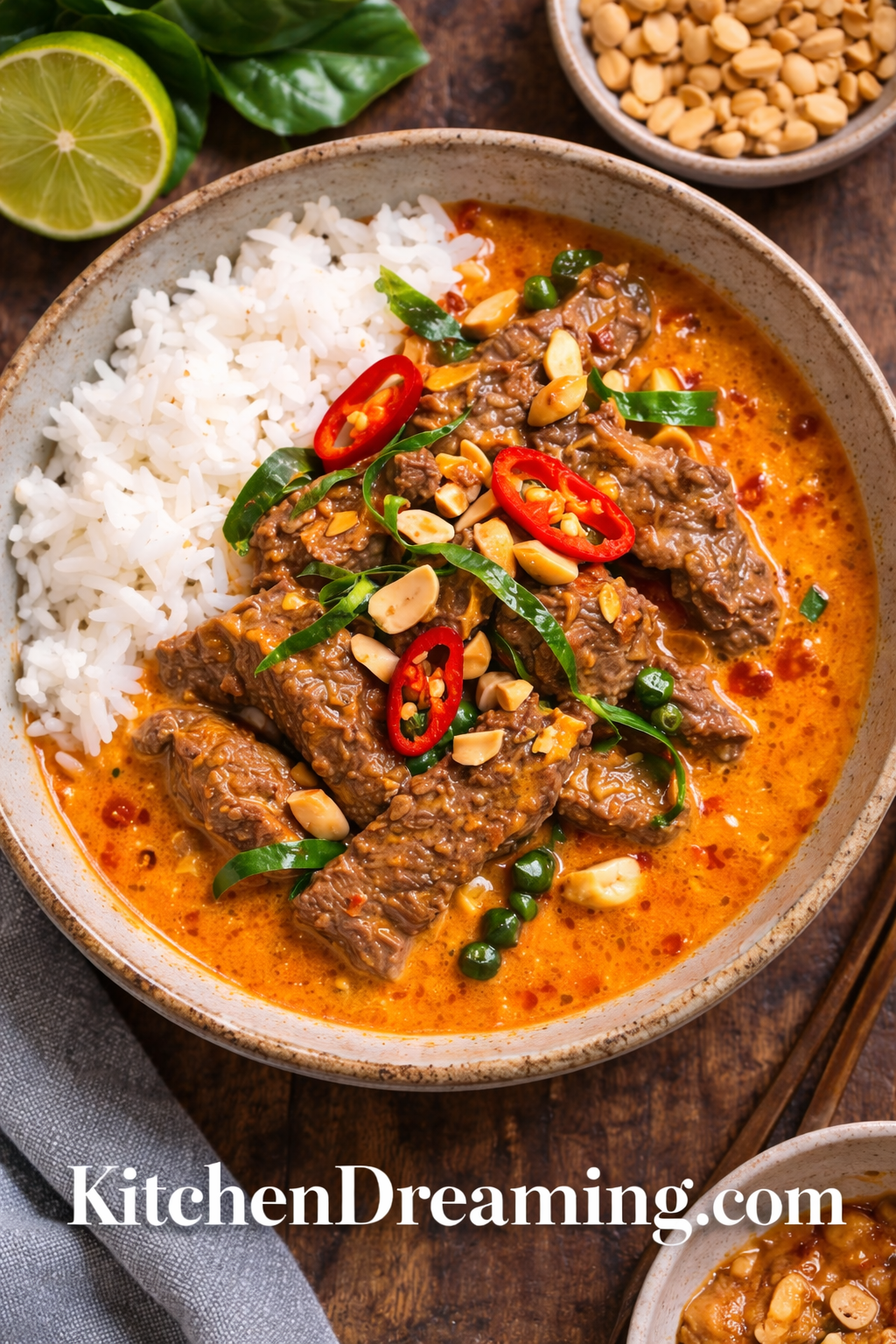 Beef Panang Curry Recipe (Creamy Thai Coconut Curry) | Kitchen Dreaming